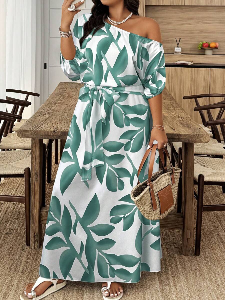 Plus Size Patchwork Print Dress | SHEIN USA