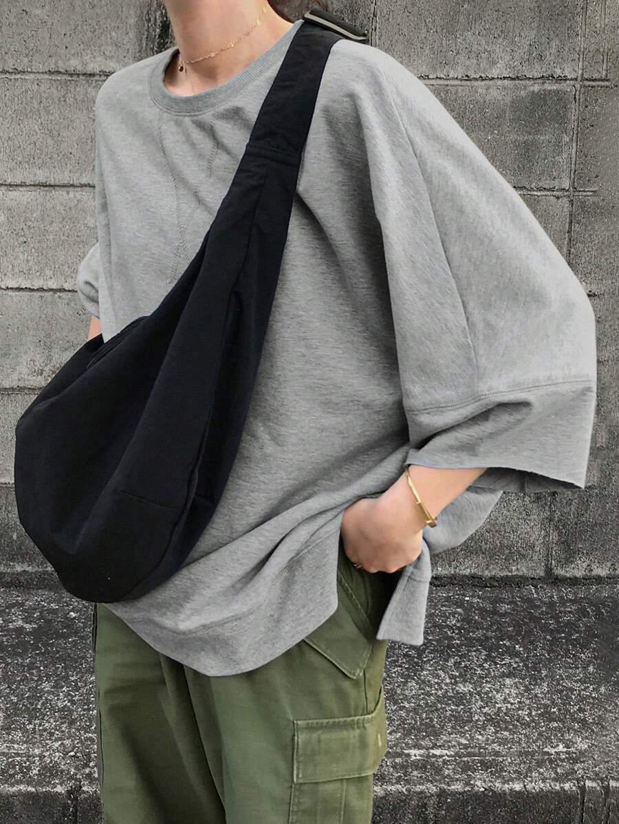 FRIFUL Women Loose Long Dress With Ruffle Hem And Heart Embroidery ...