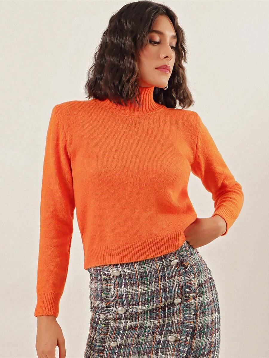 RueChic Solid Drop Shoulder Sweater | SHEIN USA