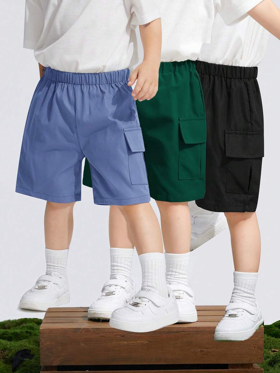 SHEIN 3pcs/Pack Young Boy Casual School Style Comfortable & Fashionable ...