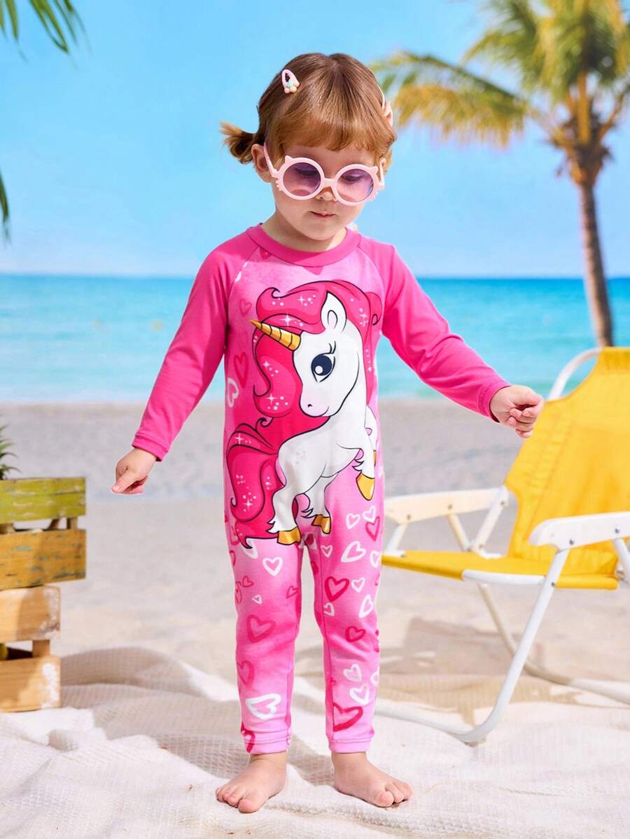 Young Girls One-Pieces Girls Swimsuit One-Piece One-Piece Long Sleeve ...