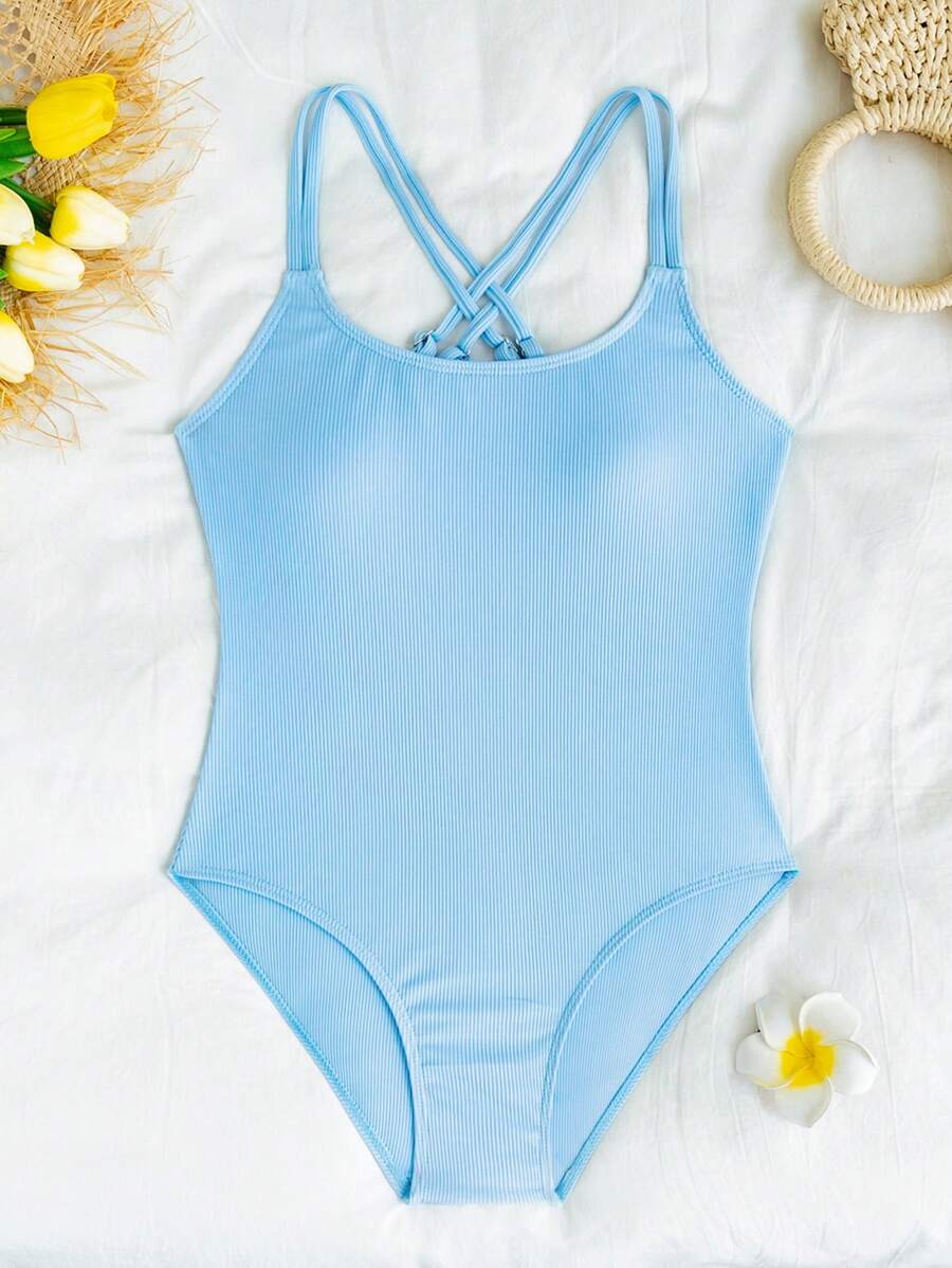Girls One-Piece Swimsuit, Fashion Beach Swimming Costume For Big Tween ...