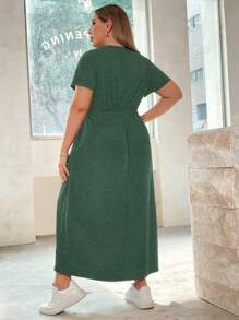 SHEIN Essnce Plus Size Women's New Summer Fashion Casual Solid Color ...
