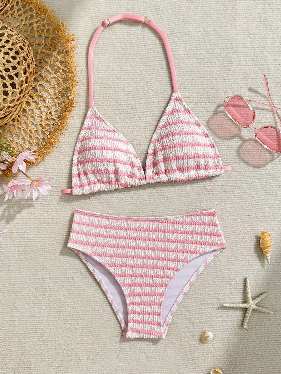Tween Girls Gingham Bikini Set: Halter Design, Sweet Details, Unlock ...