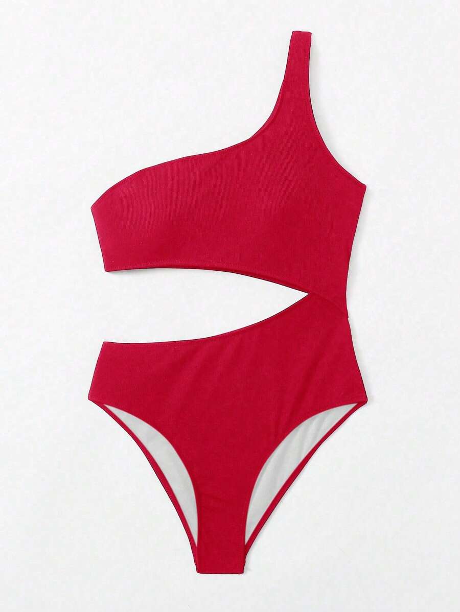 Swim Basics Women's Solid Color One-Piece Swimsuit, Minimalist And ...
