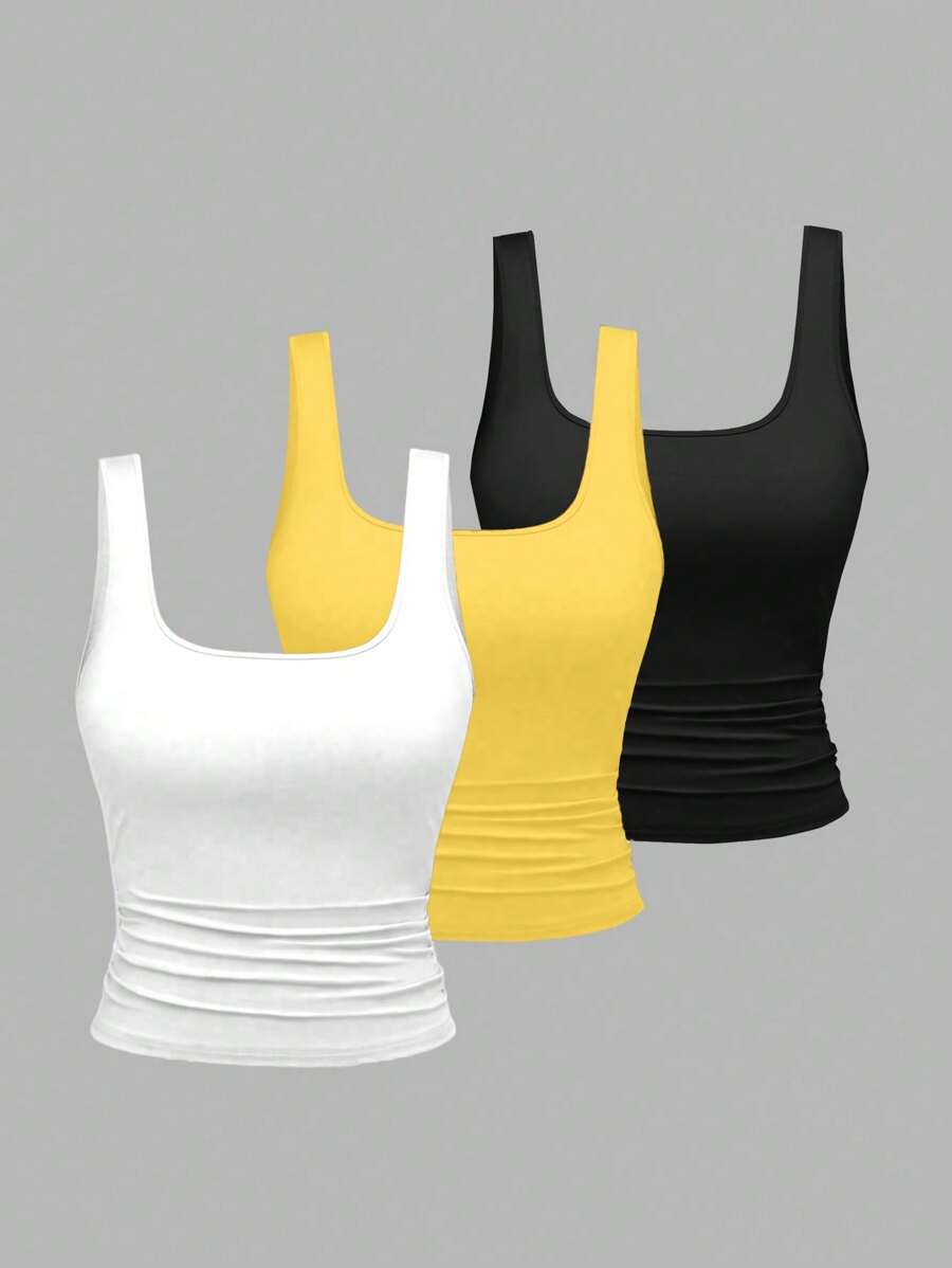 Calvaya Plus Size Women's Sexy Backless Camisole Suit, Stretchy Party ...