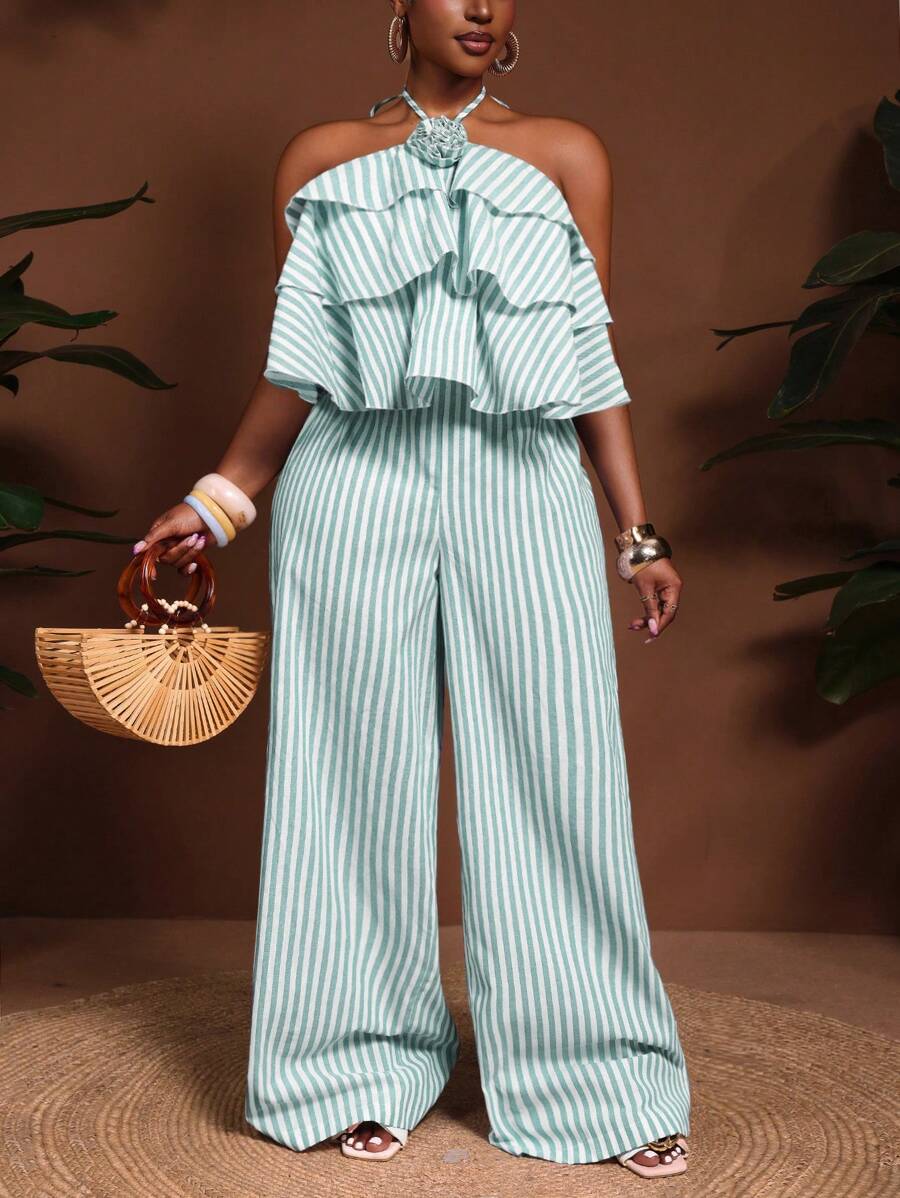 Slaydiva 2025 New Arrival Casual& Vacation Style Slayr Plus Striped Print Drop Summer Vacation ...