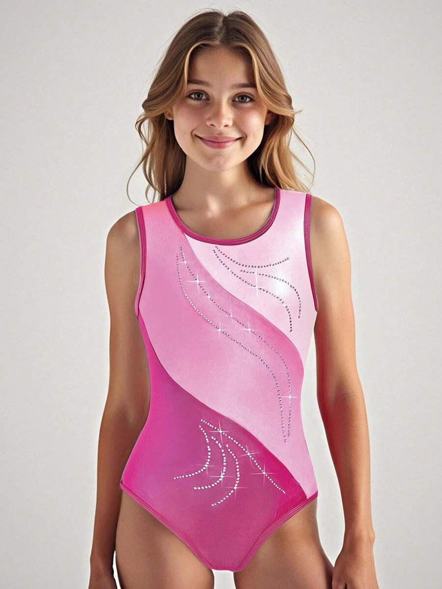 SHEIN Tween Girls Fitted Long Sleeve Jumpsuit, Dance & Sports ...