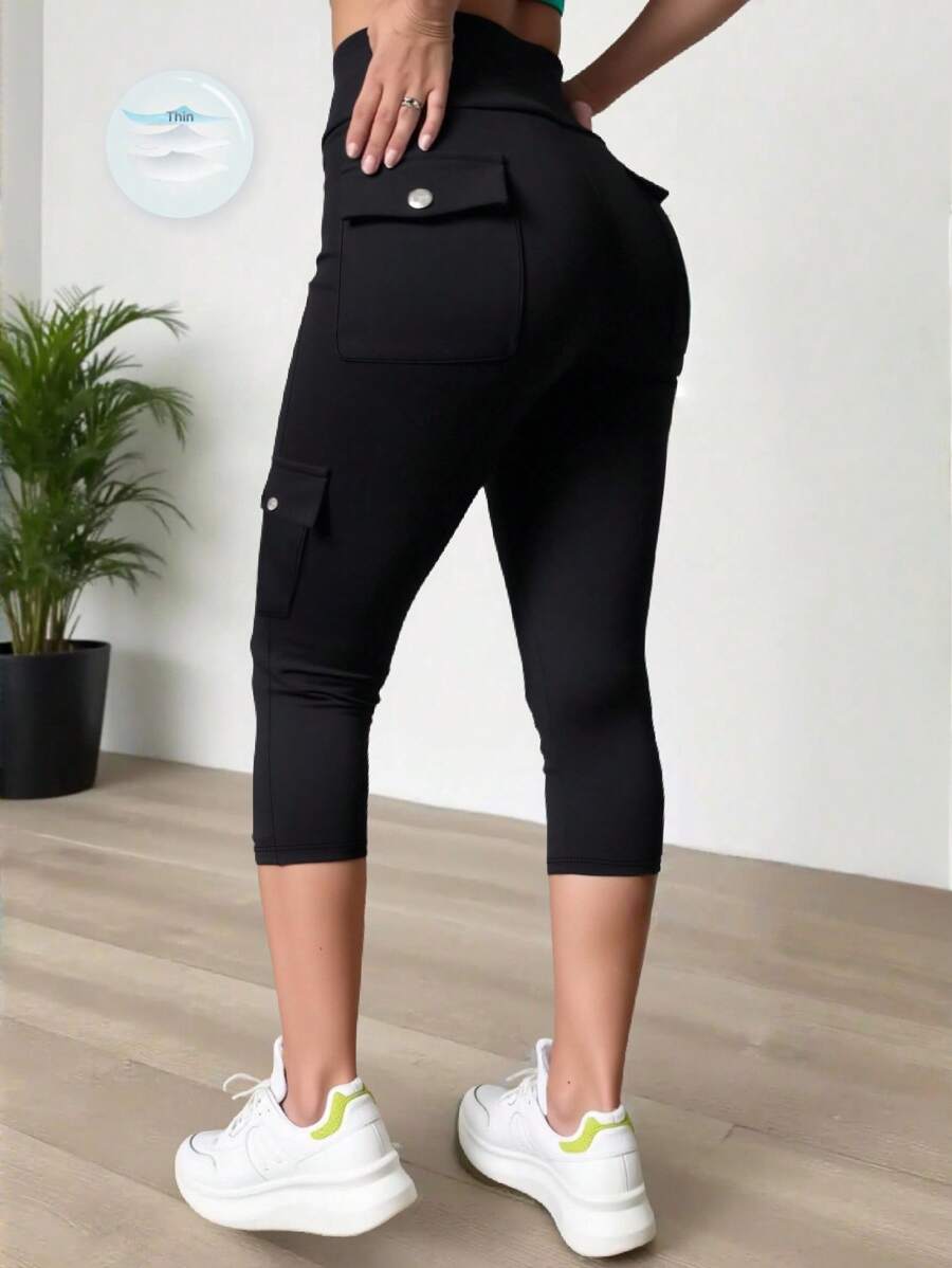 Casual Versatile Solid Color Leggings | SHEIN USA