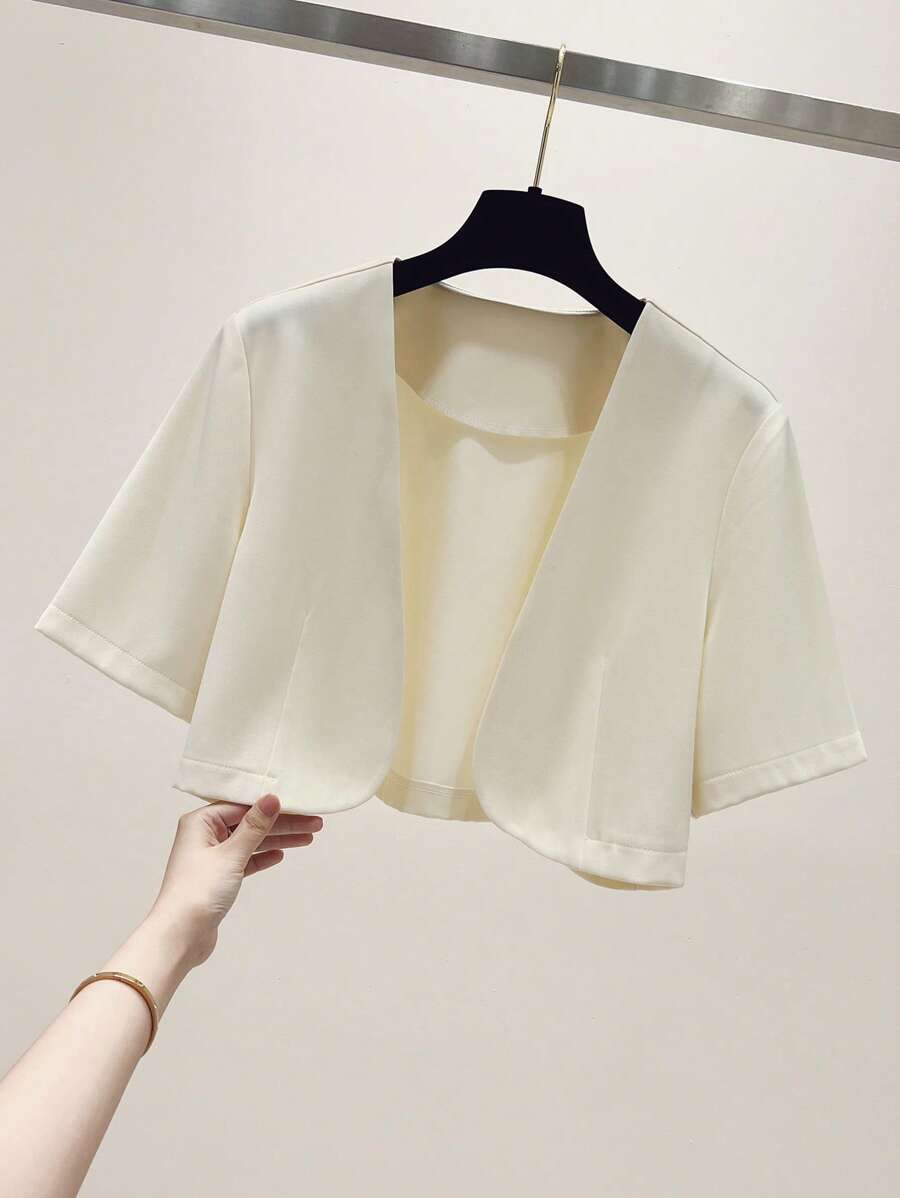 Rafferiza Short Minimalist Casual Commute Style Spring/Summer Women Blazer | SHEIN Malaysia