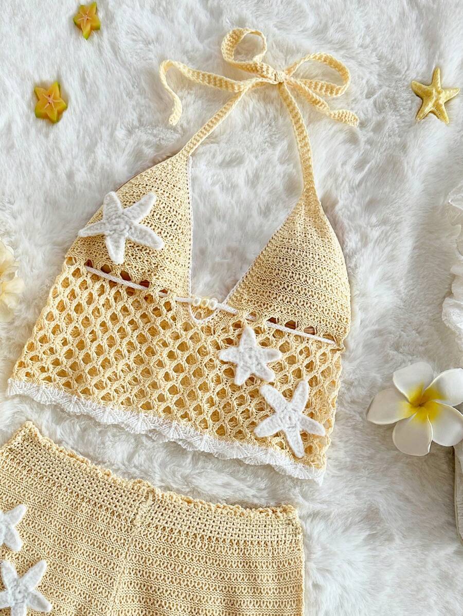 Sweetina Women's Summer Vacation Style Color Blocking Starfish Pattern ...