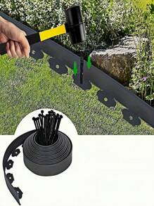 10m The Easy-To-Install Pe Plastic Garden Boundary Kit And Stable ...