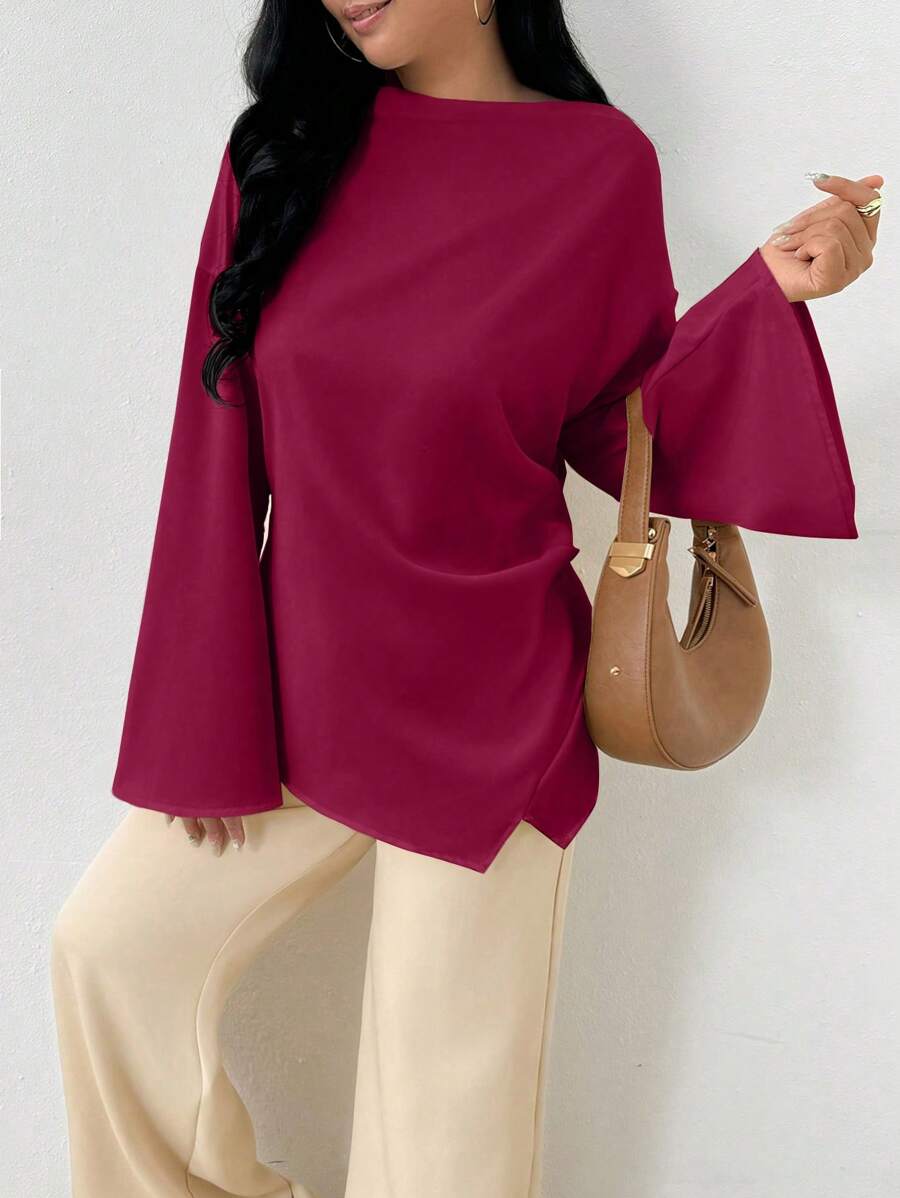 INAWLY Women's Elegant Daily Commute Middle Eastern Style Blouse Fall ...