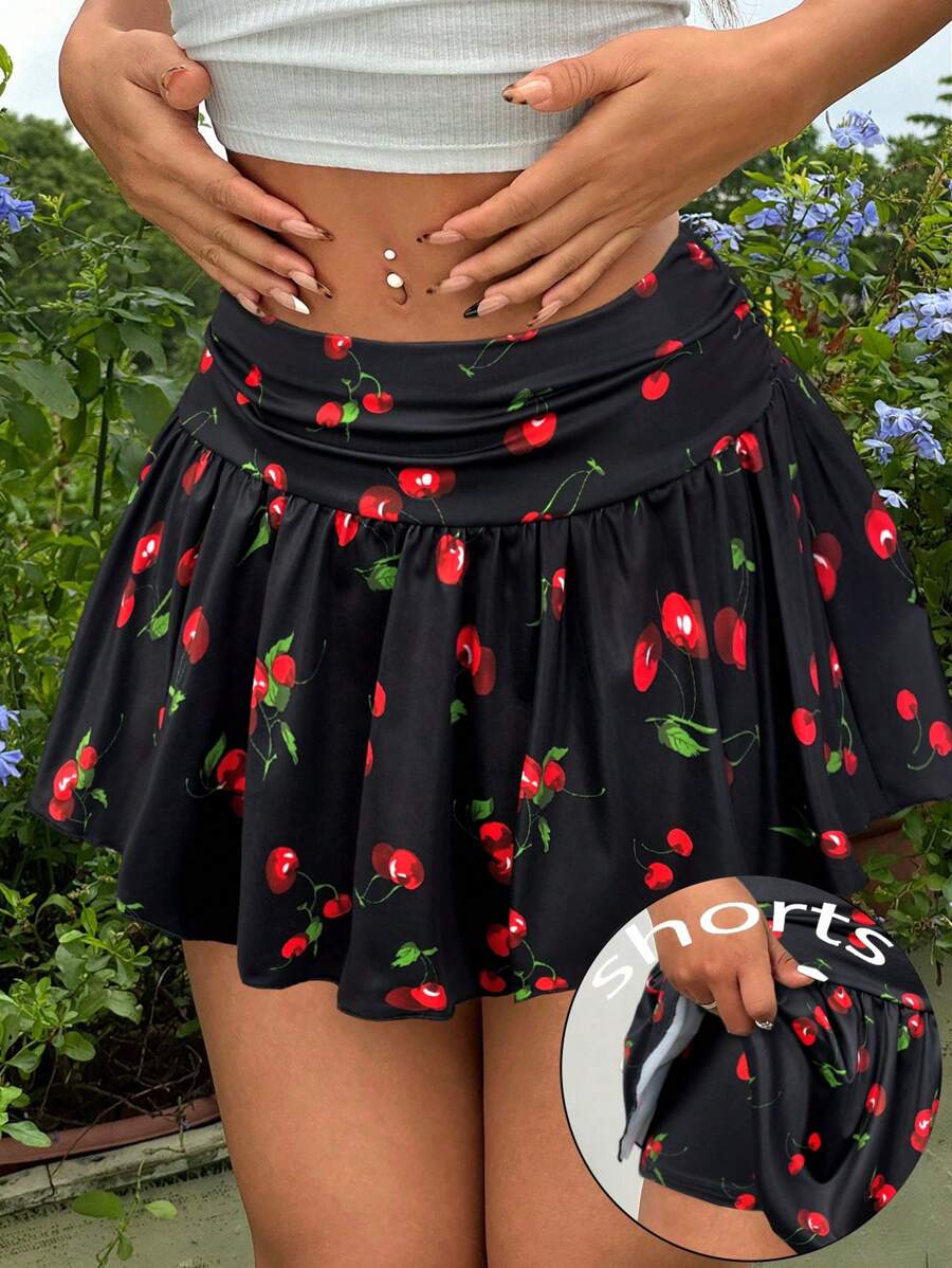 SHEIN EZwear Plus Size Women's Summer Vacation Style Allover Cherry ...