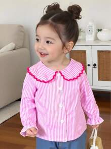 SHEIN Baby Mädchen Bluse mit Blumenmuster und Peter-Pan-Kragen ...