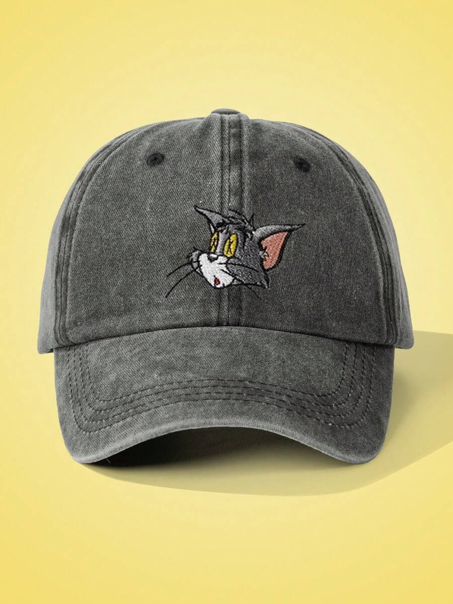 TOM & JERRY X SHEIN 1 Stück süßer Basis Cartoon bestickte Baseball ...