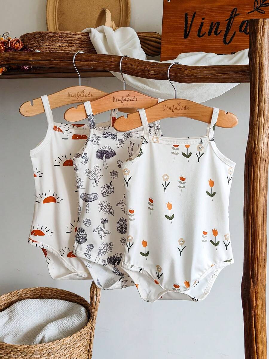 SHEIN Vintaside Kids 3pcs/Set Infant Baby Girls Romper Suit ...