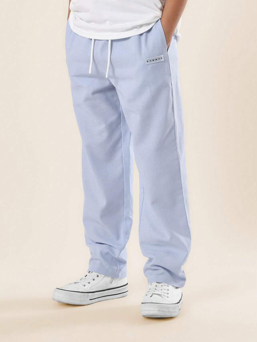SUMWON Youth Casual Jogger Pants With Elastic Ankle Classic Sweatpants ...