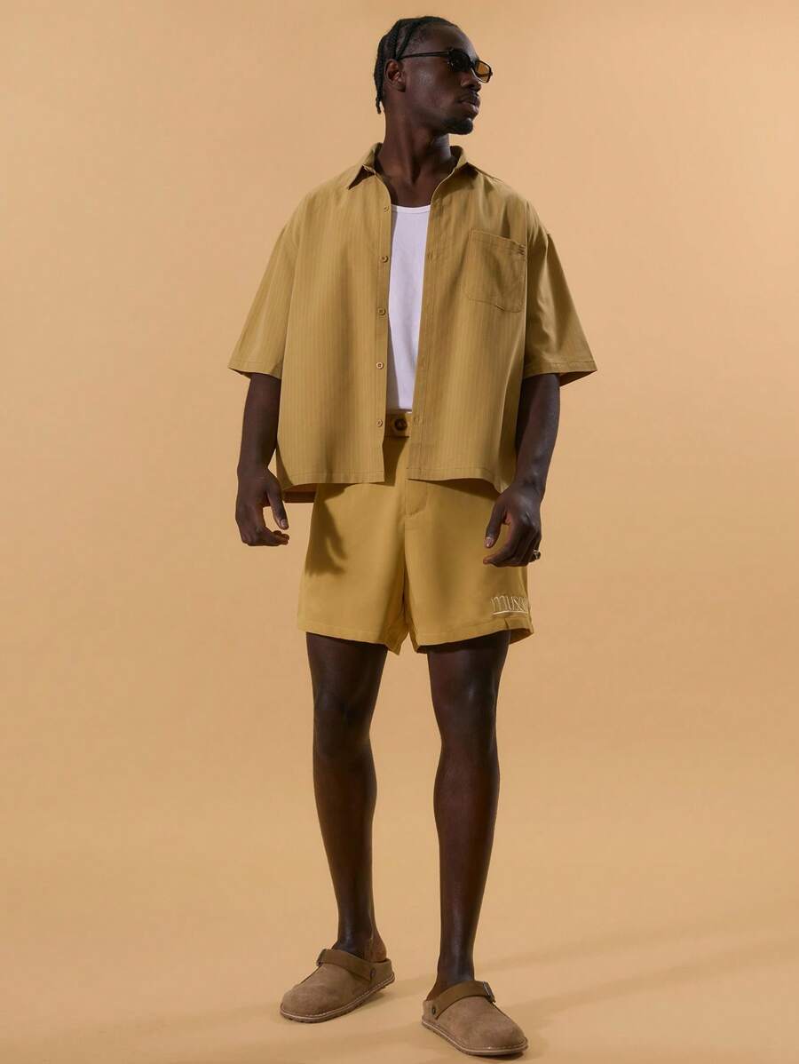 Musero Embroidered Elasticated Waistband Swim Shorts Spring Summer ...