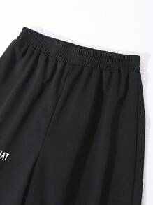 Große Größen Lässige Collegestil Loose Buchstaben Muster Jogginghose ...