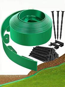 10m The Easy-To-Install Pe Plastic Garden Boundary Kit And Stable ...