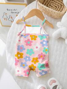 SHEIN Happikins Cute Cartoon Dopamine Floral Pattern, Baby Girl Casual ...