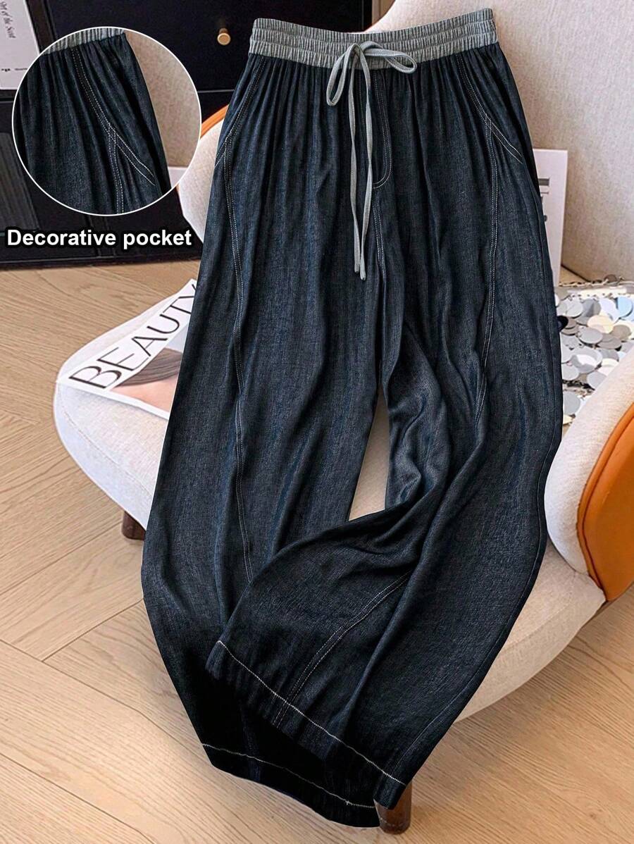 Calvaya Plus Size Women Elastic Waist Casual Wide Leg Pants, New Design ...