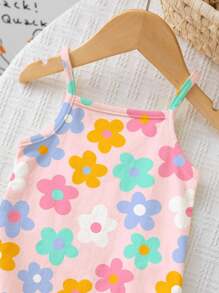 SHEIN Happikins Cute Cartoon Dopamine Floral Pattern, Baby Girl Casual ...