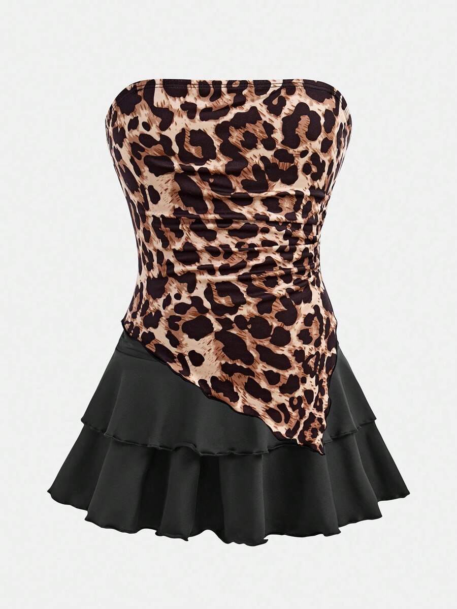 SHEIN Girlism Tween Girls Y2K Streetwear Cropped Ruched Irregular Hem ...