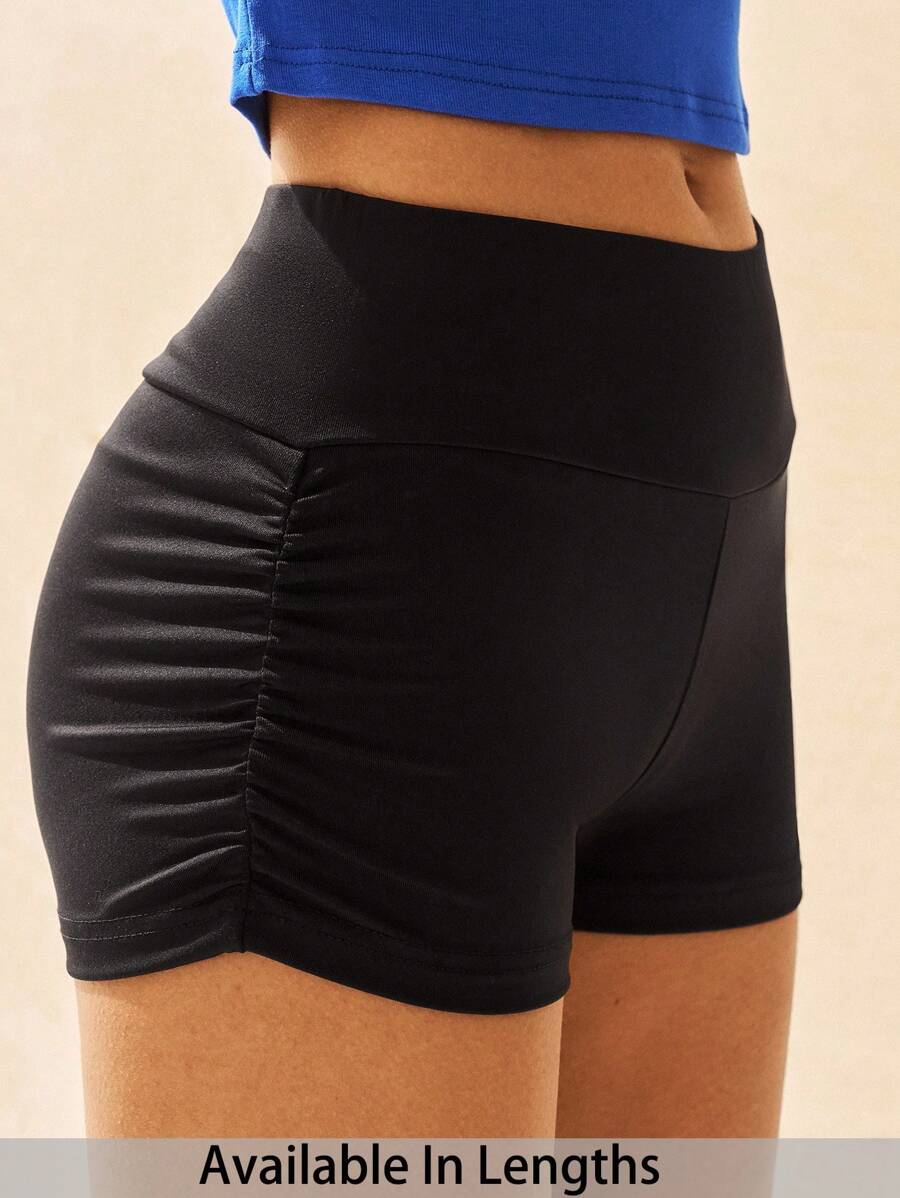 SHEIN Tall CURVE Plus Size Women Solid Color Elastic Waist Pleated ...