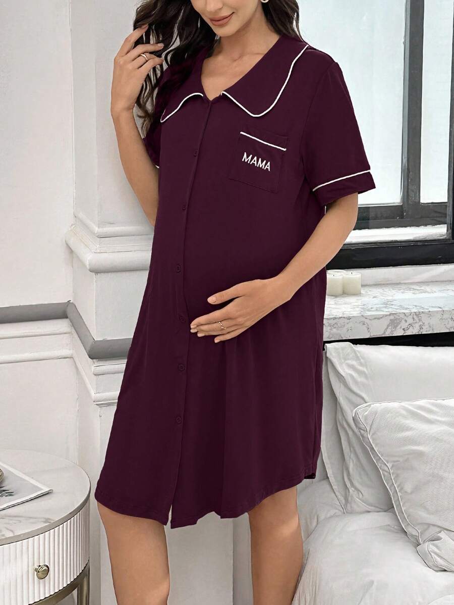 Moonlight & Mama Umstandskleid mit bestickter Buchstabentasche und ...