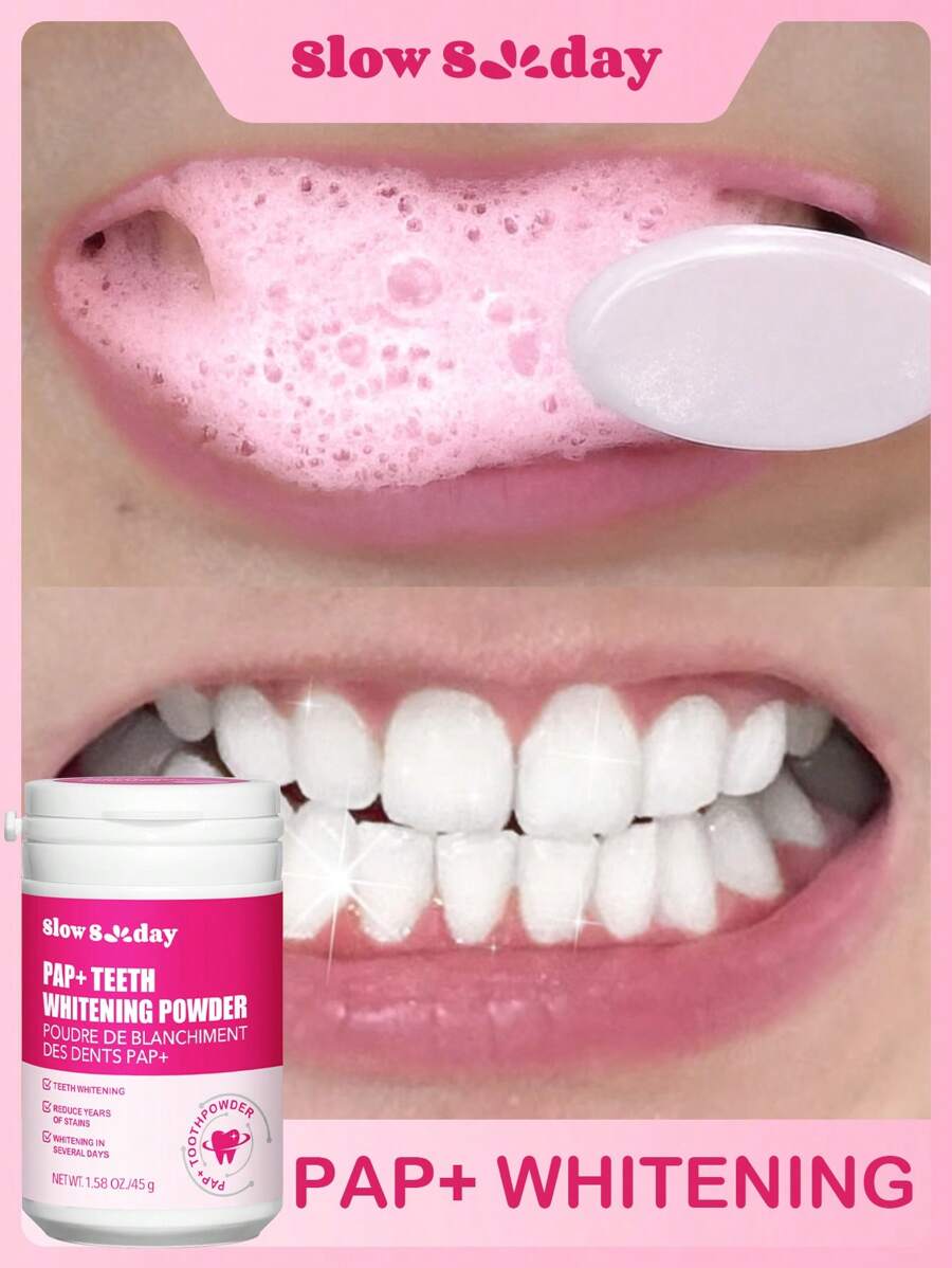SlowSunday PAP+ Teeth Whitening Powder, Get Rid Of Smoke Stains, Coffee ...