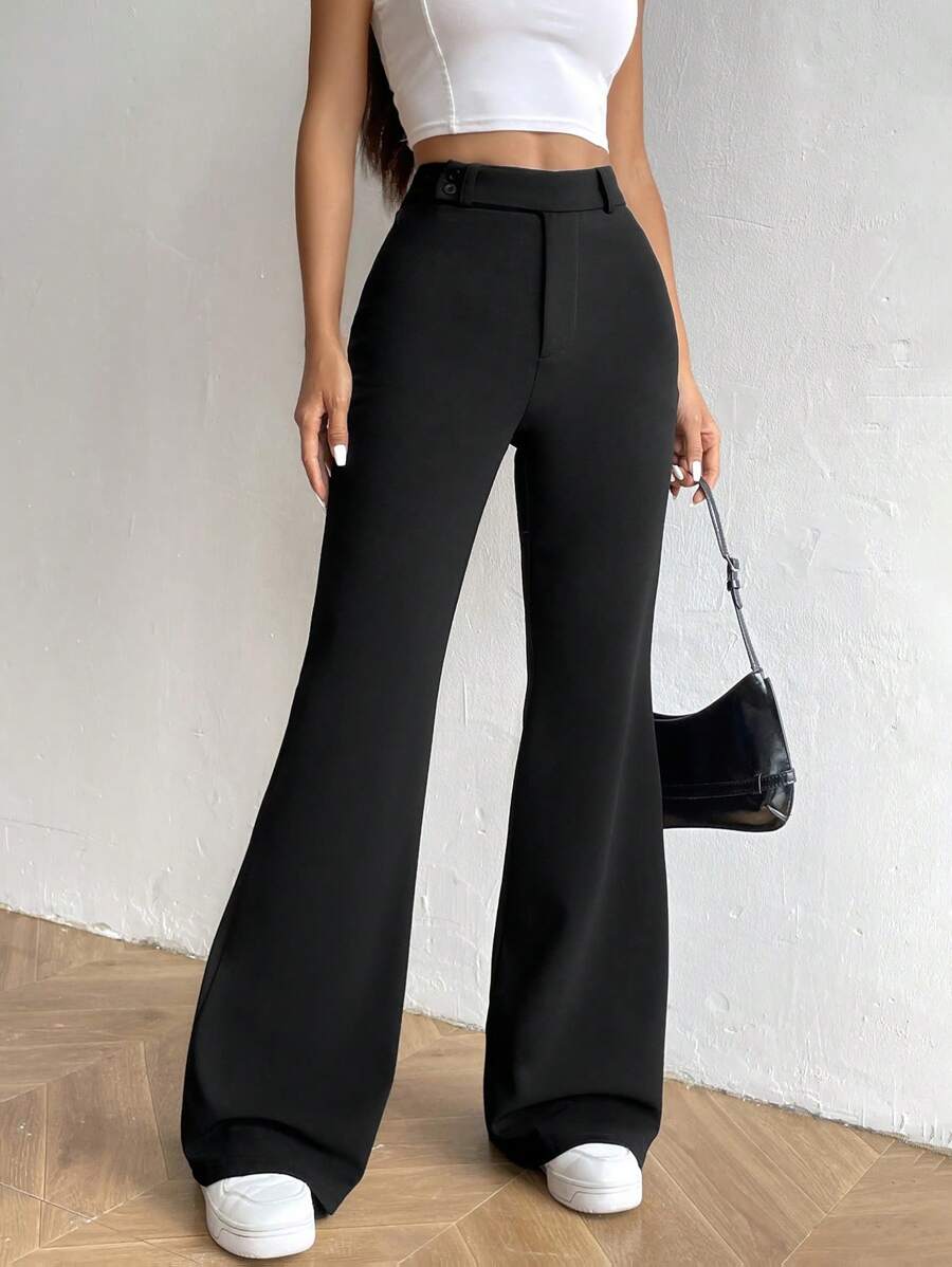 Flirla High Waist Flare Leg Pants Fall Cloth For Women | SHEIN USA