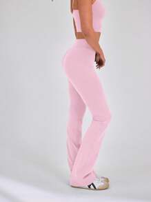 Musera Sport Hochtaillierte formende Schlaghose Sportleggings, für ...