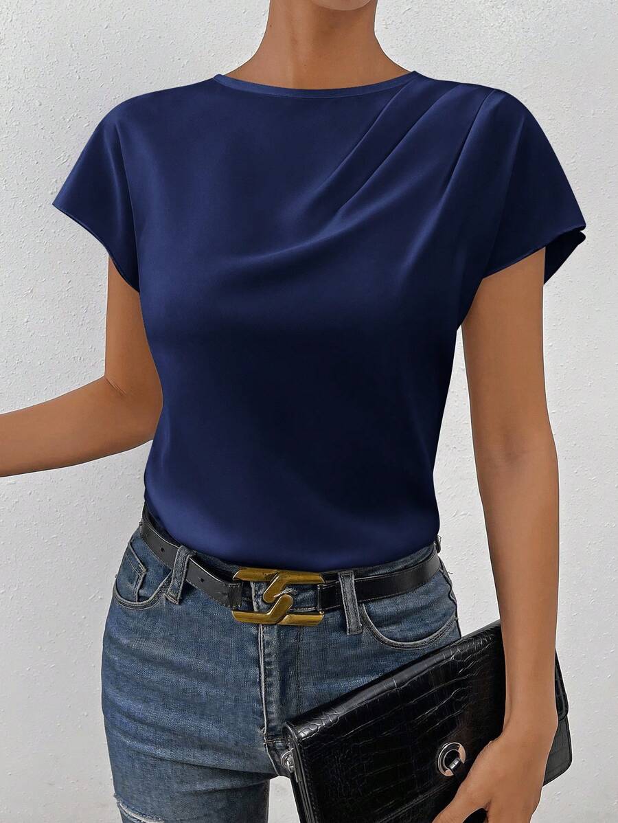 SHEIN Essnce Plus-Size Women Summer Blouse, Elegant Wear, Casual ...