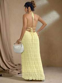 Roveilla Plus Size Yellow Summer Elegant Tea Party Holiday Textured ...