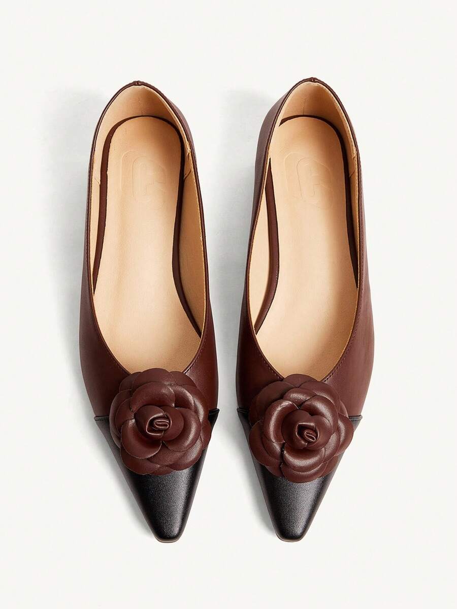 CUCCOO CHICEST Ballerine da donna in finta pelle con punta colorblock a ...