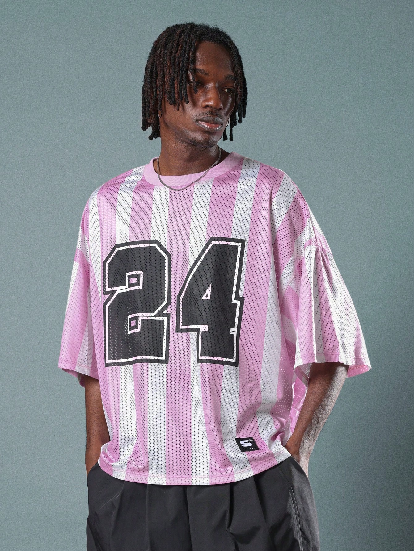 Mesh Hockey Jersey With Large Number Print｜Sumwon