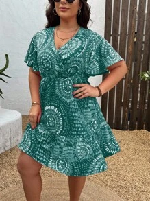 SHEIN Clasi Plus Size Casual Vacation Fashion Allover Print Summer ...
