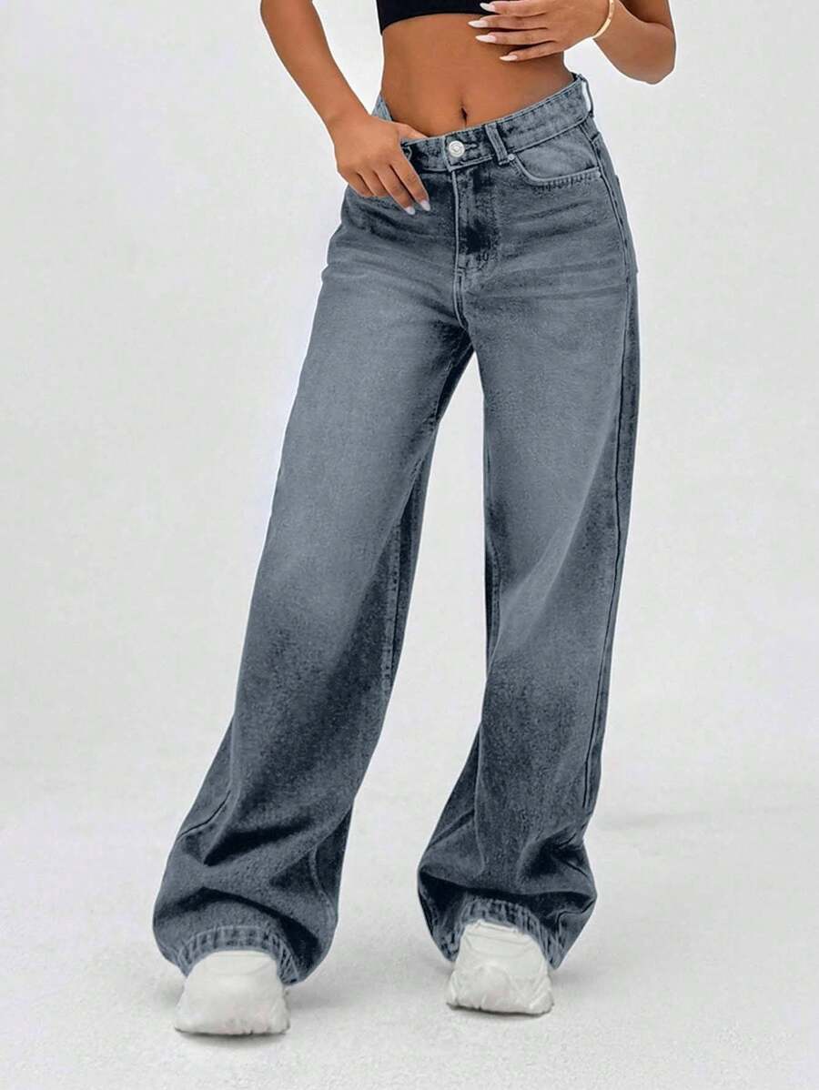 100 % Coton Jeans amples femme vintage ample taille haute | Mode en ...