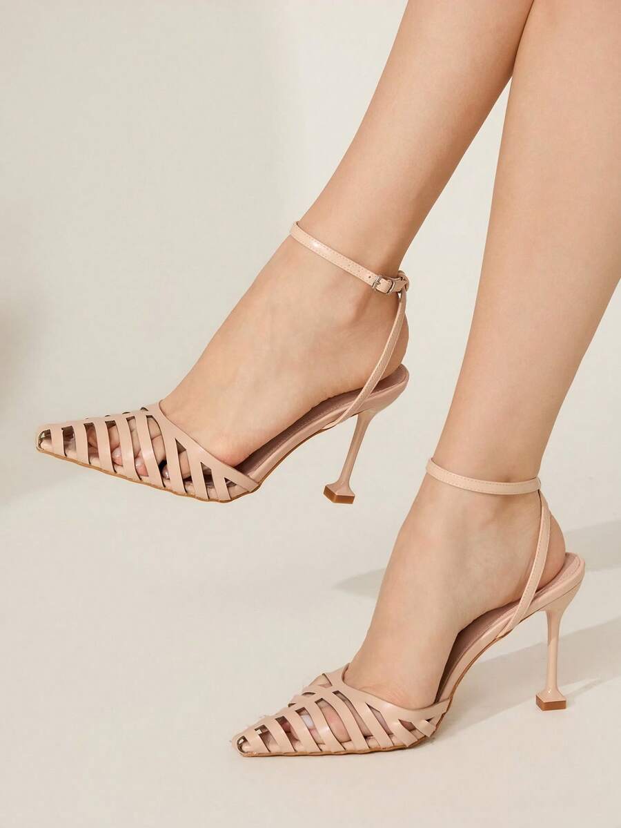 CUCCOO CHICEST Sandálias de Salto Alto Elegantes de Bico Fino com ...