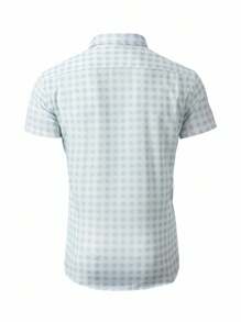 Manfinity Homme Red Plaid Short Sleeve Shirt With Unique Embroidered ...