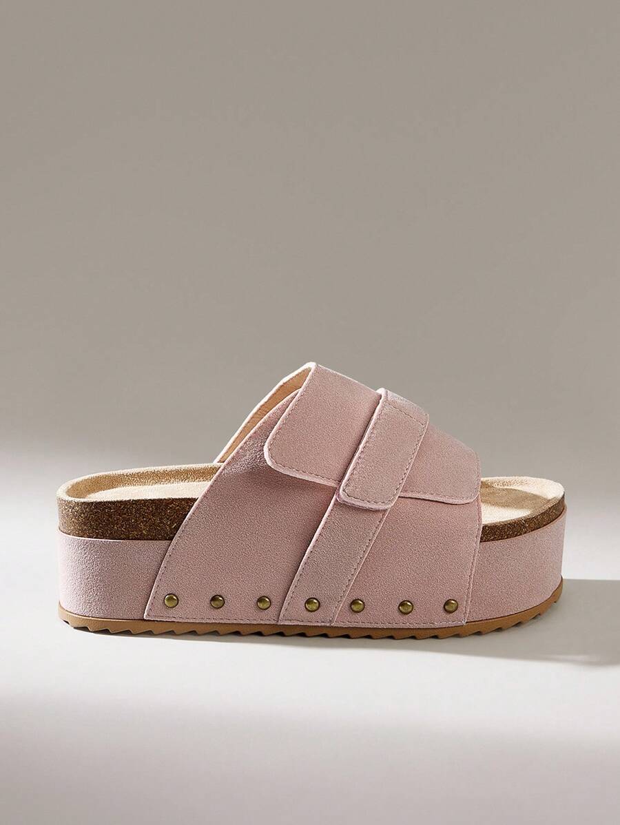 Solecia Sandalias mula de plataforma de ante sintético para mujer ...