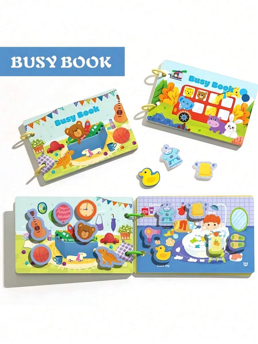 Montessori Busy Book Preschool Learning Activities Sensory Toys ...