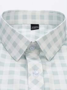 Manfinity Homme Red Plaid Short Sleeve Shirt With Unique Embroidered ...