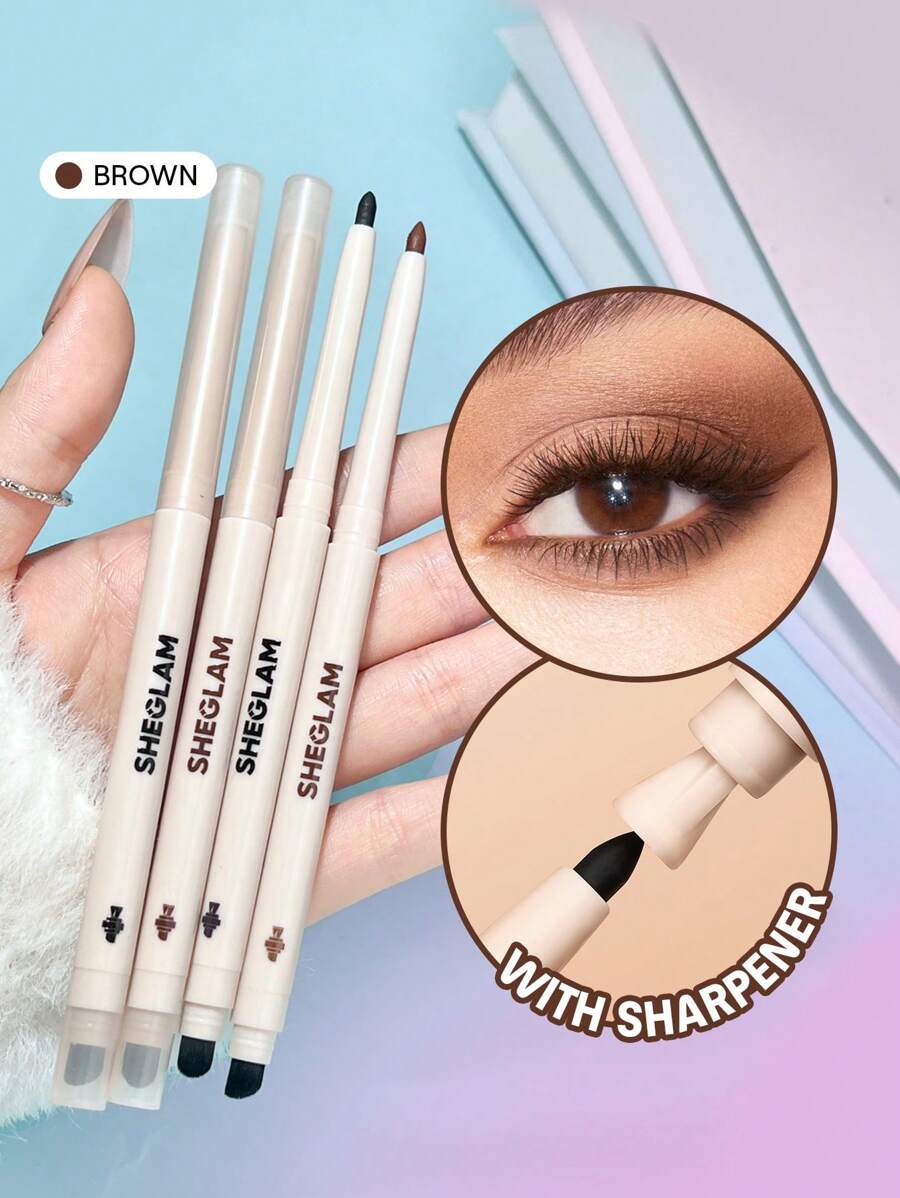 SHEGLAM Gel Glide Eyeliner Pencil-Brown Brand Beauty Makeup Face Paint ...