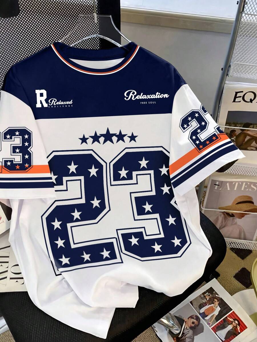 Manfinity Dauomo Herren amerikanisches Vintage Street Sports Digital ...