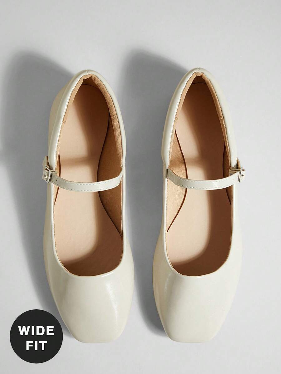 SHUZIA Damen Elegante Mary Jane Ballerinas mit quadratischer ...