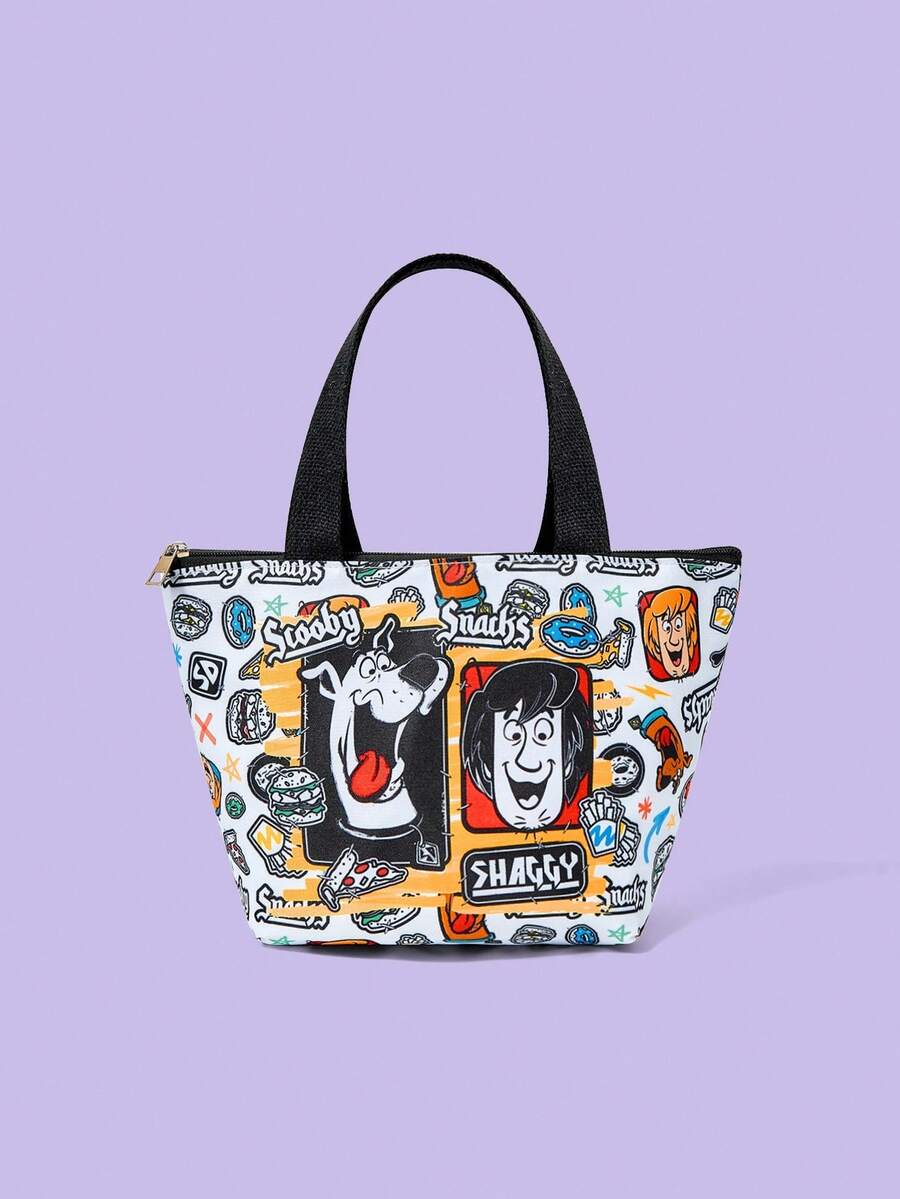 SCOOBY-DOO X SHEIN Cartoon Figure & Dog Print Lunch Box Bag, For Office ...