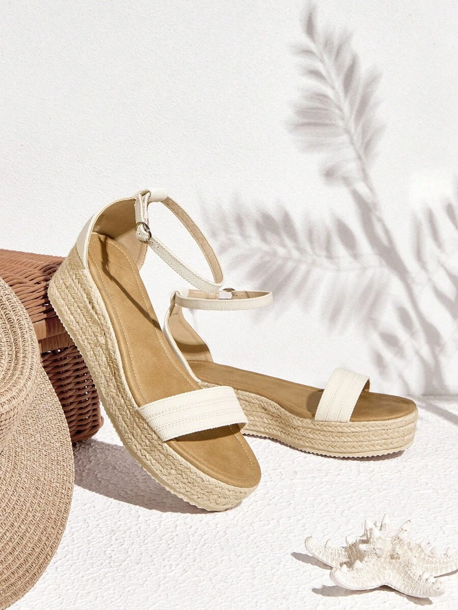 Styleloop Damen Keilsandalen mit dickem Boden, Boho-Stil Urlaubsoutfit ...